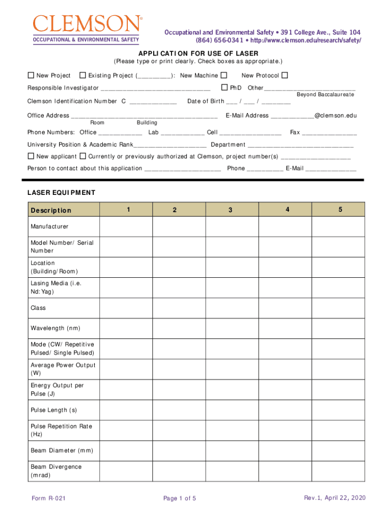 Fillable Online media clemson Form R-018 RAM Project Inspection ...