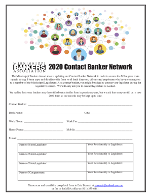 Fillable Online Contact Banker form Fax Email Print - pdfFiller