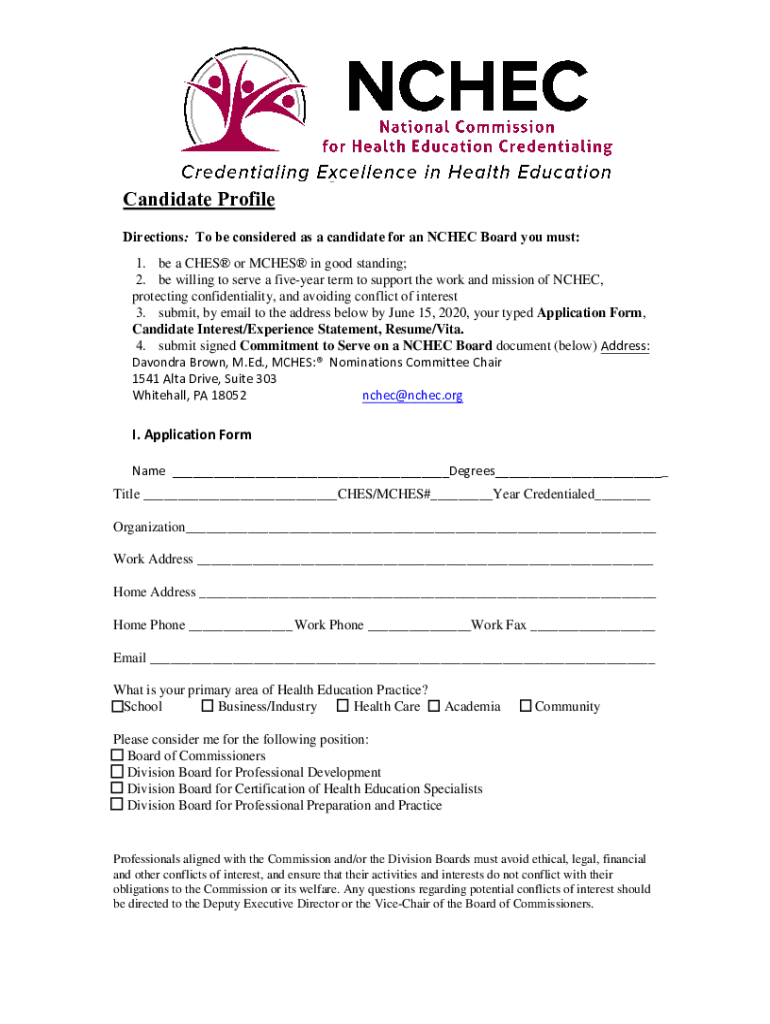 Fillable Online HEALTH EDUCATOR JOB ANALYSIS - The National ... Fax ...