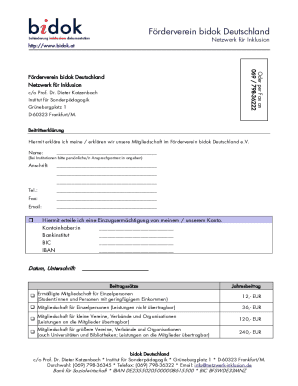 Fillable Online bidok uibk ac Frderverein bidok Deutschland Fax Email ...
