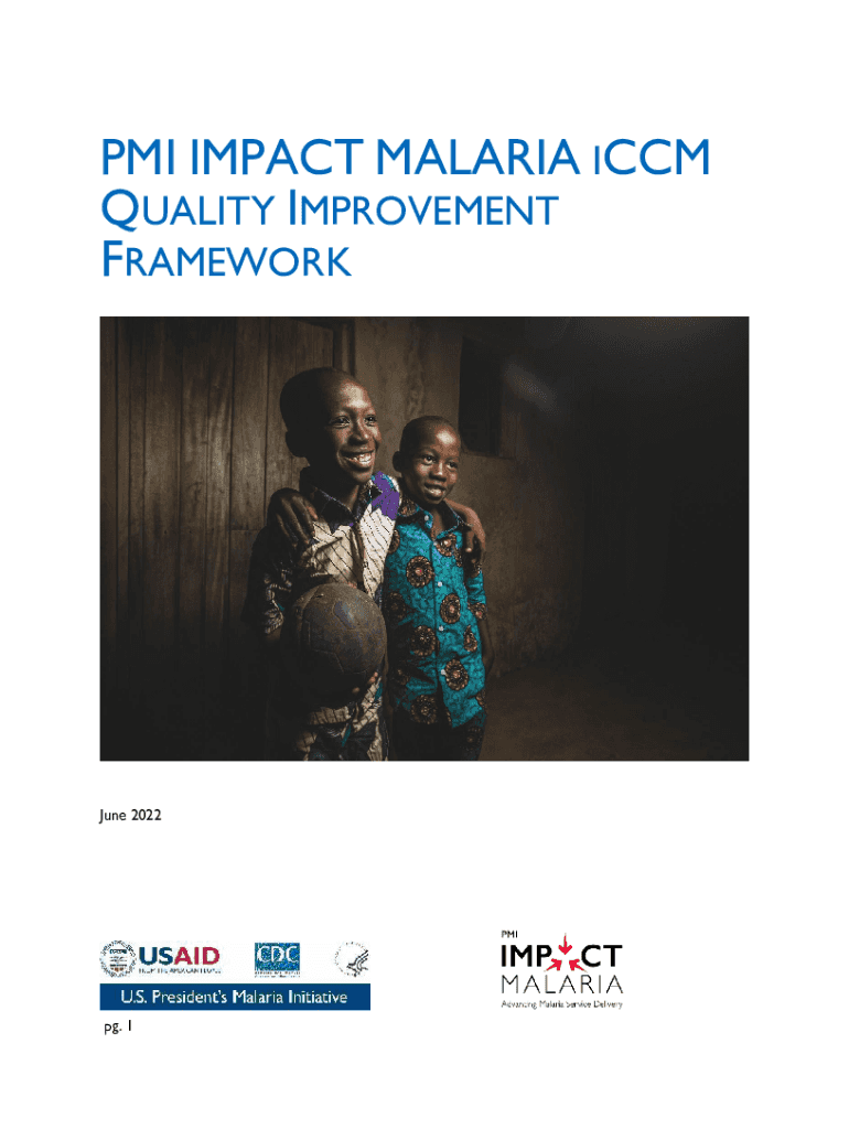 Fillable Online PMI Impact Malaria iCCM Quality Improvement Framework ...