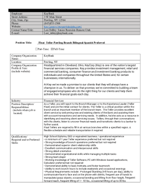 Fillable Online float teller bilingual Fax Email Print - pdfFiller