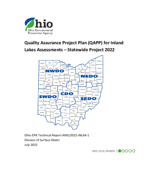 Fillable Online epa ohio Quality Assurance Project Plan (QAPP) for ...