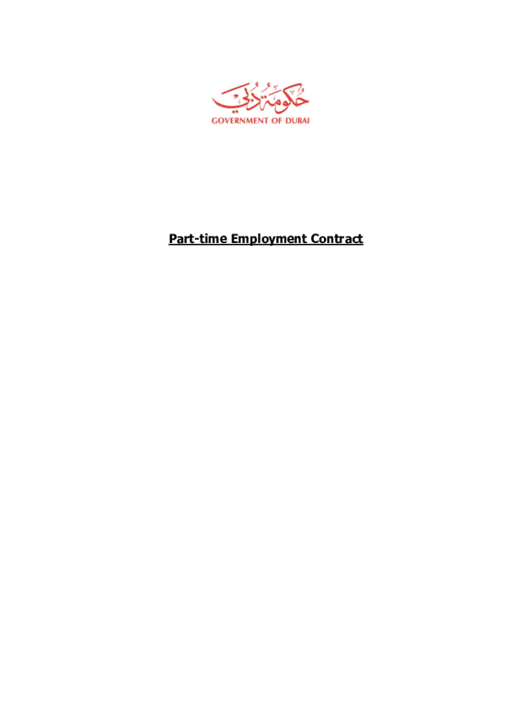 Fillable Online Permanent Part-Time Employment Agreement Fax Email ...