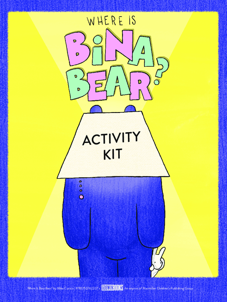 Fillable Online Where Is Bina Bear? by Mike Curato l Official Book ...