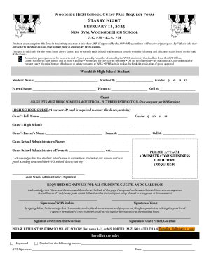 Fillable Online GUEST PASS FORM Fax Email Print - pdfFiller