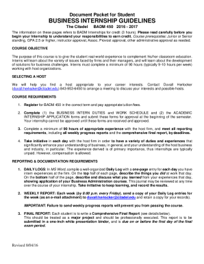 Fillable Online Fillable Online citadel Document Packet for Student ...