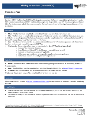 Fillable Online Form SG404: Bidding Instructions Fax Email Print - pdfFiller
