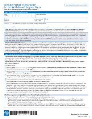 Fillable Online Partial Withdrawal Request Form for Tax Sheltered ...