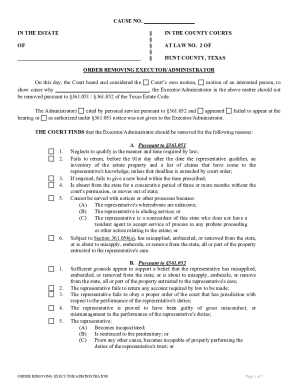 Fillable Online Executor Administrator General Information Sheet ...
