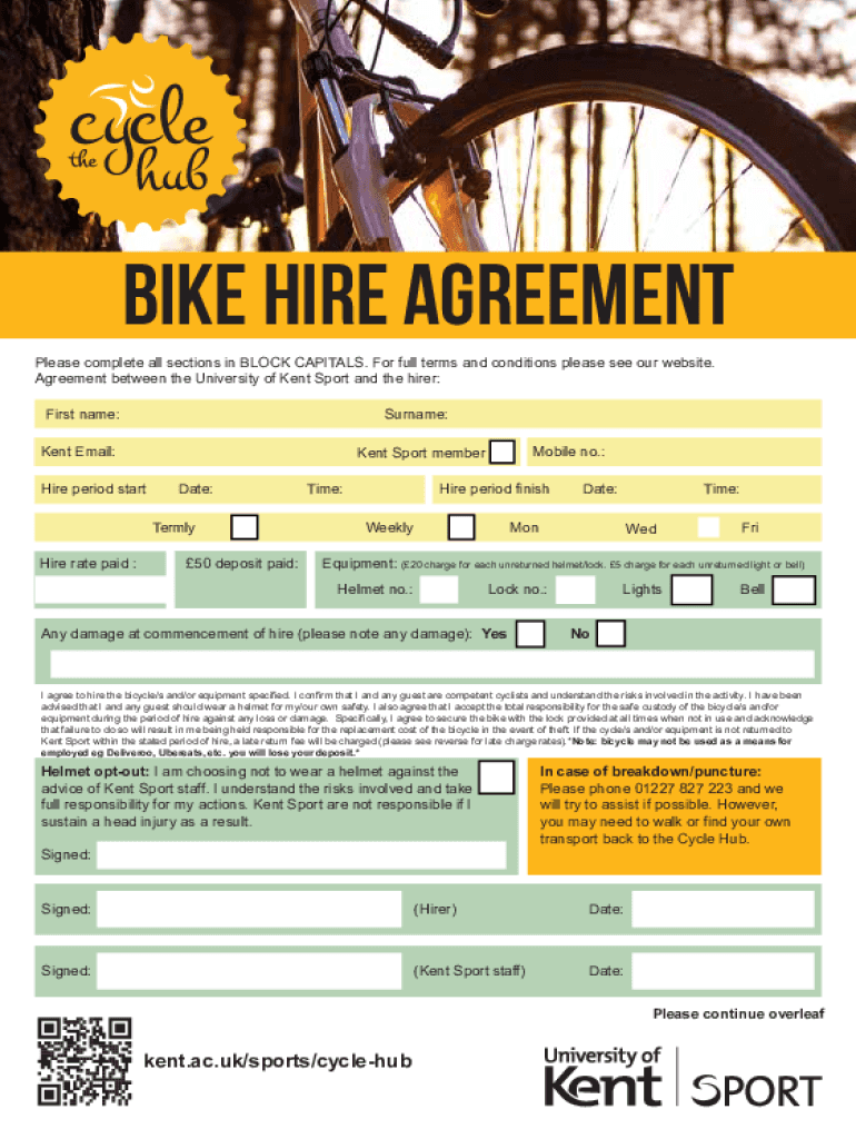 Fillable Online RIDER'S RENTAL AGREEMENT IMPORTANT Fax Email Print ...