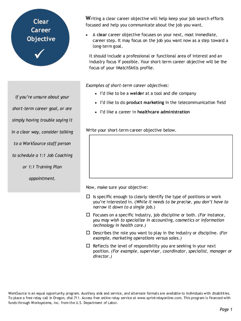 Fillable Online Learn How to Write a Resume Objective Statement ... Fax Email Print - pdfFiller