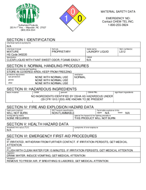 Fillable Online material safety data sheet Fax Email Print - pdfFiller