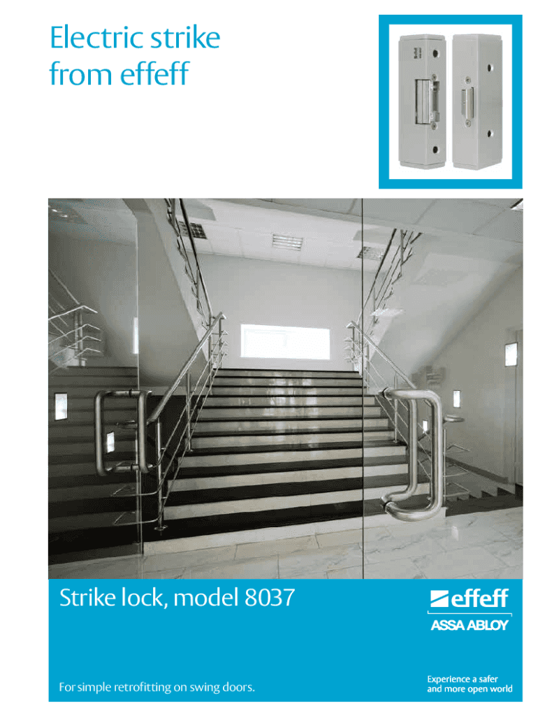 Fillable Online secure effeff 8500 Series Electric Strike Body Fax ...