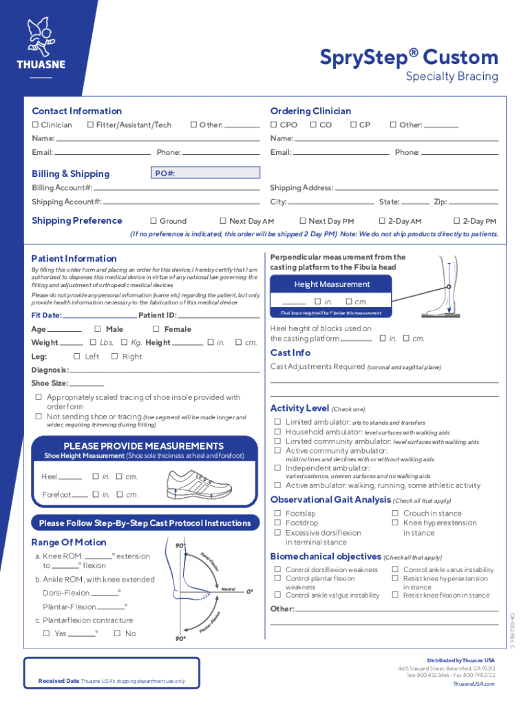 Fillable Online Thuasne - SpryStep Flex - Fitting video (practitioner ...