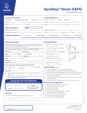 Fillable Online SpryStep Vector AFO Fax Email Print - pdfFiller