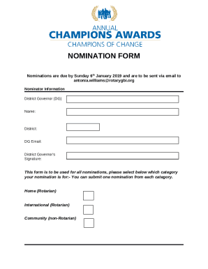 Governor-nominee Designate Doc Template | pdfFiller