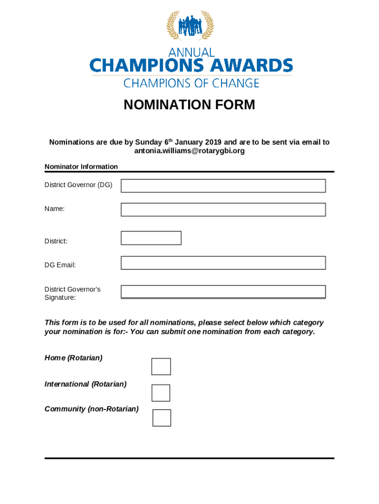 Governor-nominee Designate Doc Template | pdfFiller