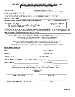 Fillable Online Special Event Application: Major Event Form Fax Email ...