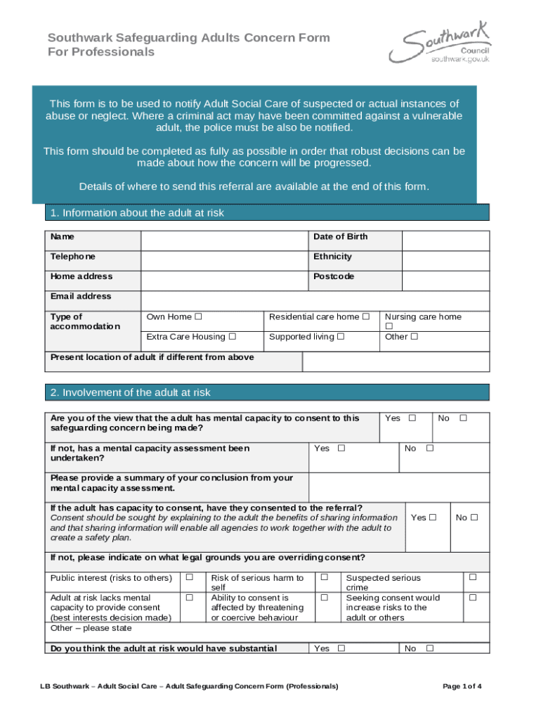 1st Place Safeguarding Adults at Risk Policy and Procedures Doc ...