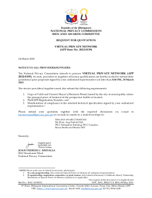 Fillable Online REQUEST FOR QUOTATION VIRTUAL PRIVATE ... Fax Email Print - pdfFiller