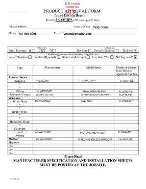 Fillable Online PRODUCT APPROVAL FORM Fax Email Print - pdfFiller