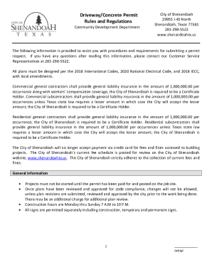Fillable Online Public ROW/Easement Permit Rules and Regulations Fax ...