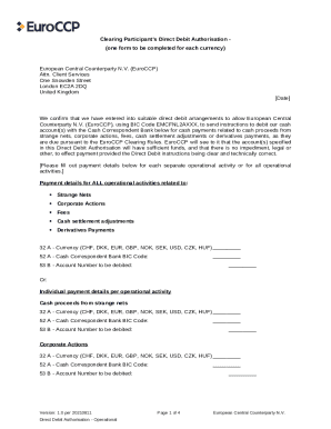 CLEARING MEMBER DISCLOSURE DOCUMENT Doc Template | pdfFiller
