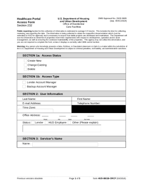 - HUD Healthcare Portal Doc Template | pdfFiller
