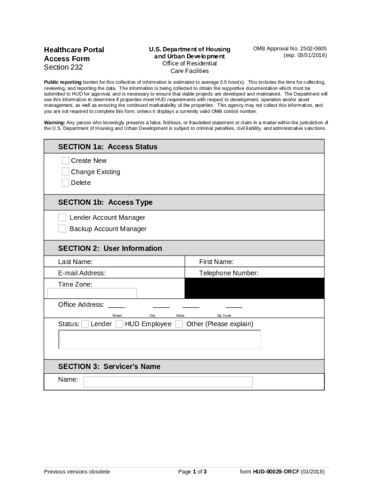 - HUD Healthcare Portal Doc Template | pdfFiller