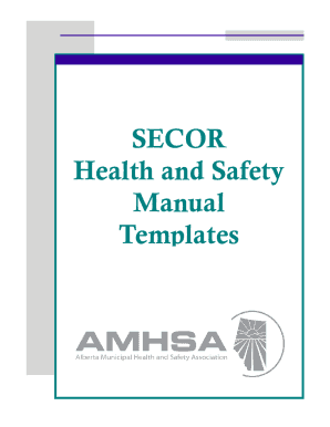Fillable Online SECOR Health and Safety Manual Templates AMHSA Fax ...