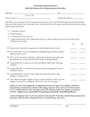 Fillable Online Driver Authorization Form - Transportation Services Fax ...