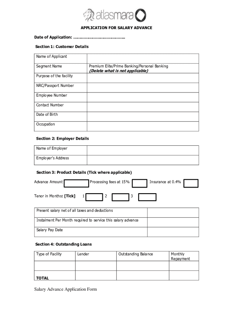 Fillable Online Salary-Advance---UK-immigration-application-fees-form ...