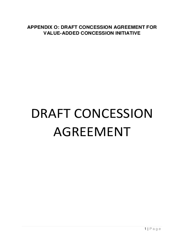 Fillable Online Annexure3: DRAFT OF CONCESSION AGREEMENT Fax Email Print - pdfFiller