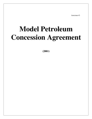 Fillable Online Petroleum Concession Agreement Definition Fax Email ...