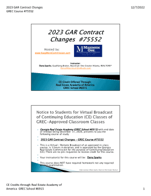 Fillable Online 2023 GAR Changes - Closing Attorney - #NewGARcontracts ...