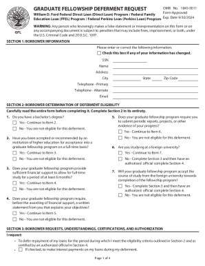 Fillable Online In School Deferment Waiver Form. Department of ...