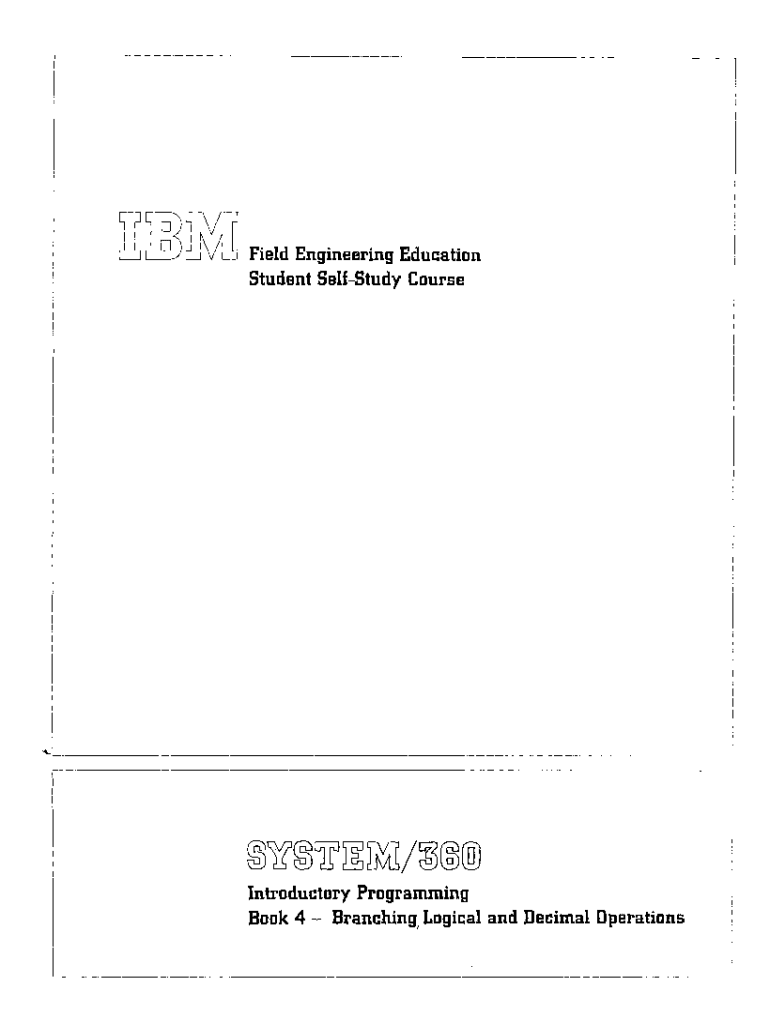 Fillable Online System/360 Introductory Programming Book 3 - Standard ...
