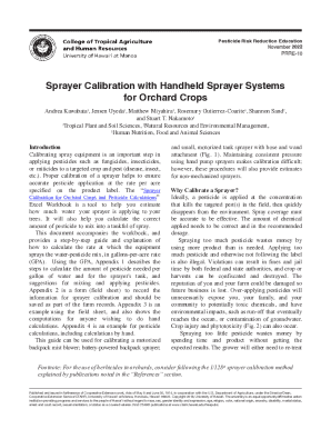 Fillable Online Sprayer Calibration with Handheld Sprayer Systems for ...