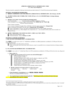 Fillable Online Maple To Grainger Drainage. Approved jurisdictional ...