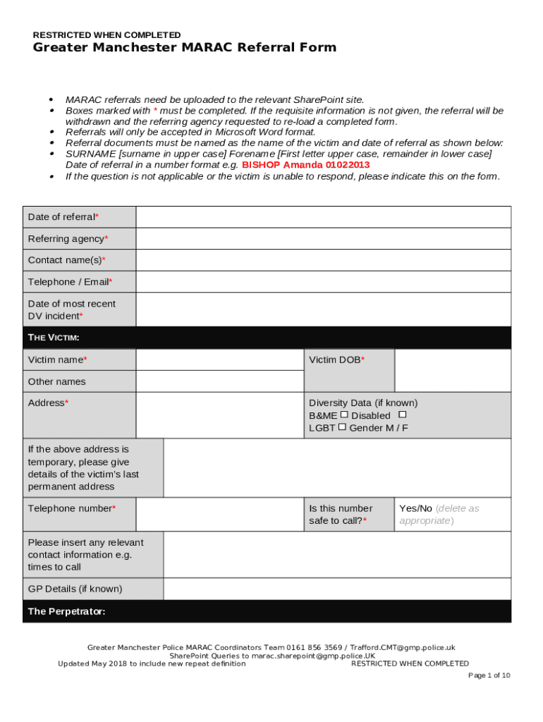 Marac-Referral- Doc Template | pdfFiller