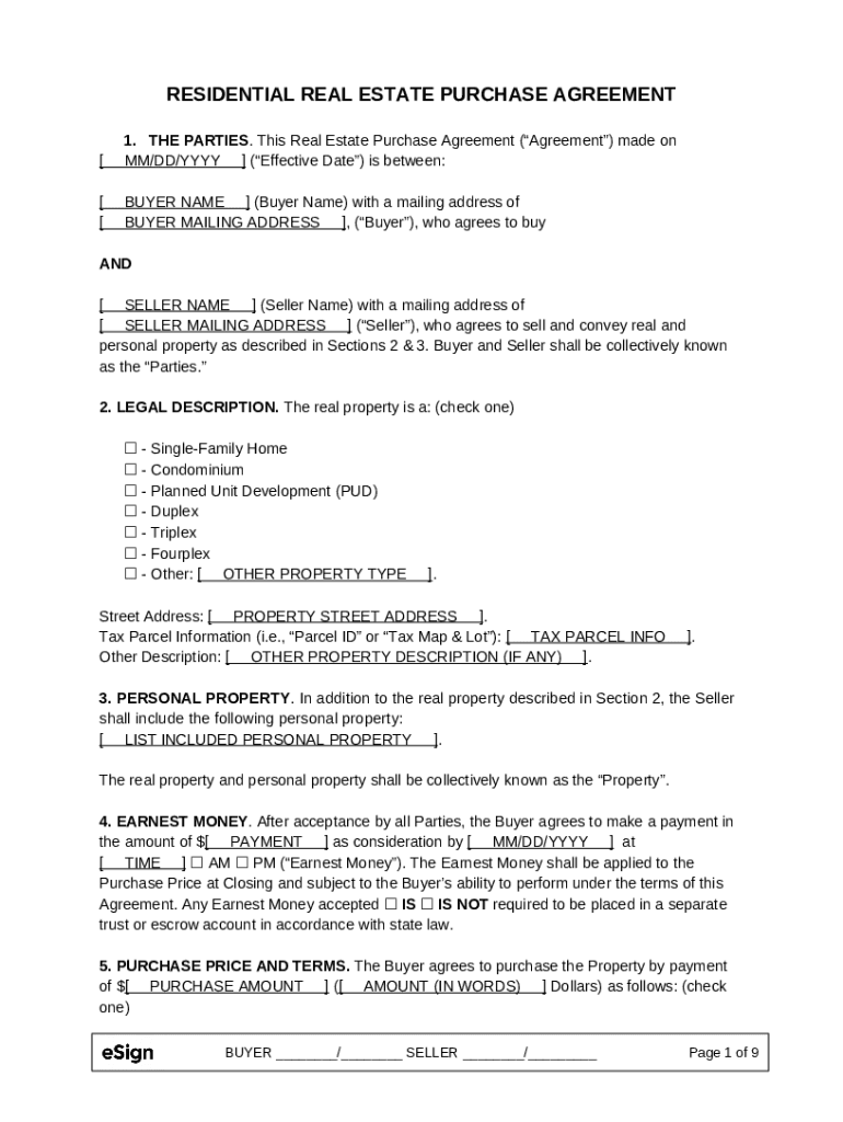 Free Purchase Agreement Templates (7) - PDFWord - eSign Doc Template ...