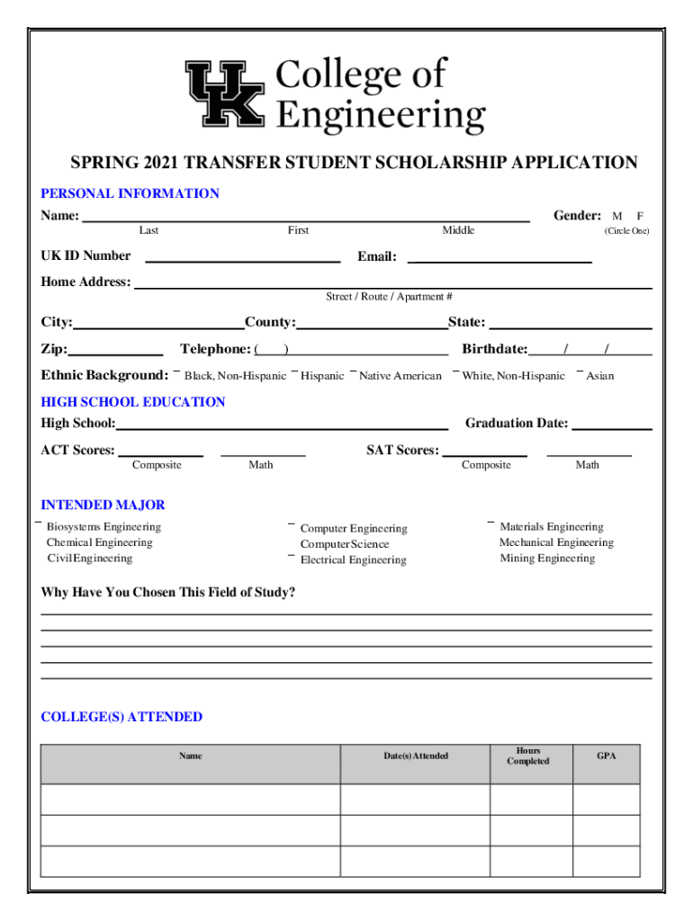 Fillable Online Program Pathway Guide - UK Admission - University of Kentucky Fax Email Print ...