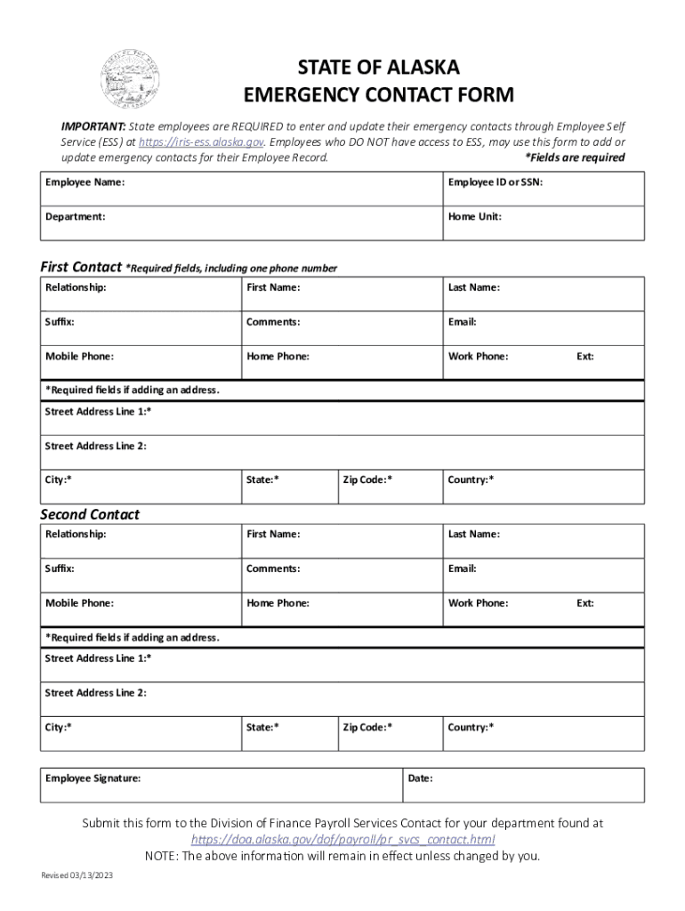 Fillable Online doa alaska Division of Finance Forms - Alaska ...