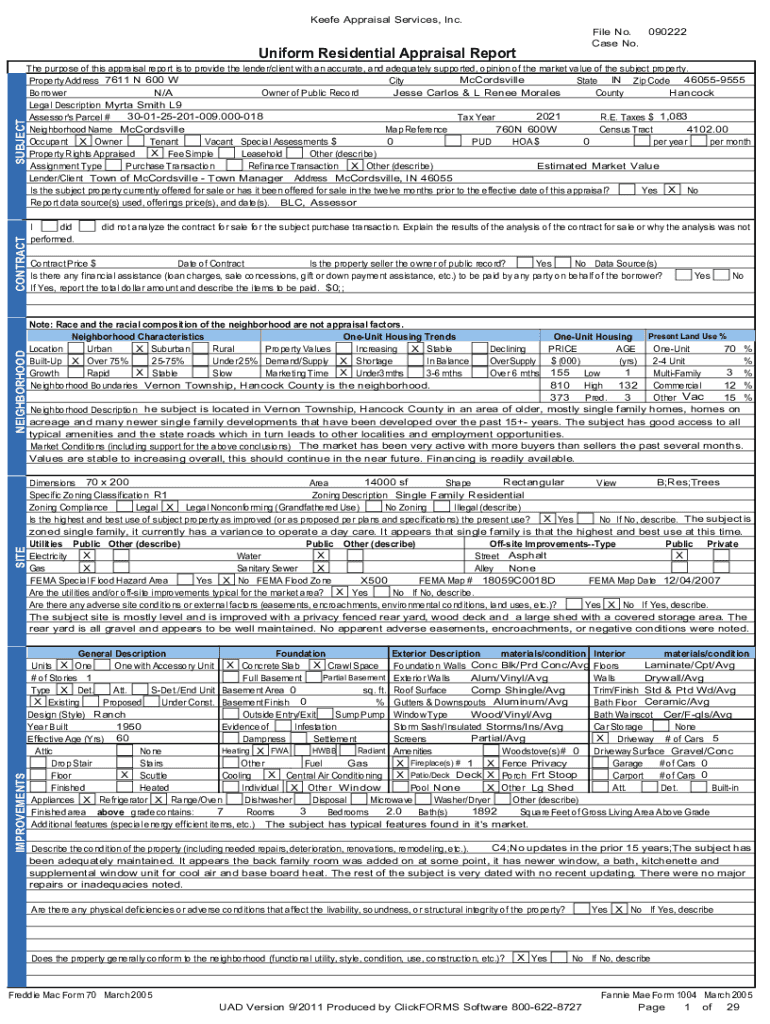 Fillable Online Appraisal Report and Data Delivery Guide ... Fax Email Print - pdfFiller