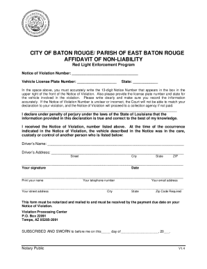 Fillable Online PARISH OF EAST BATON ROUGE AFFIDAVIT OF NON- ... Fax ...