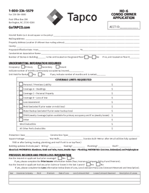 Fillable Online HOMEOWNERS 6UNIT-OWNERS FORM Fax Email Print - pdfFiller