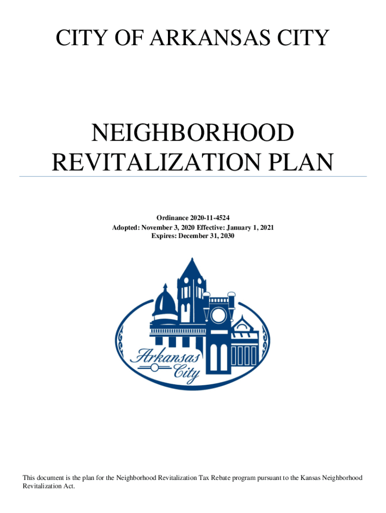 Fillable Online NEIGHBORHOOD REVITALIZATION PLAN Fax Email Print ...
