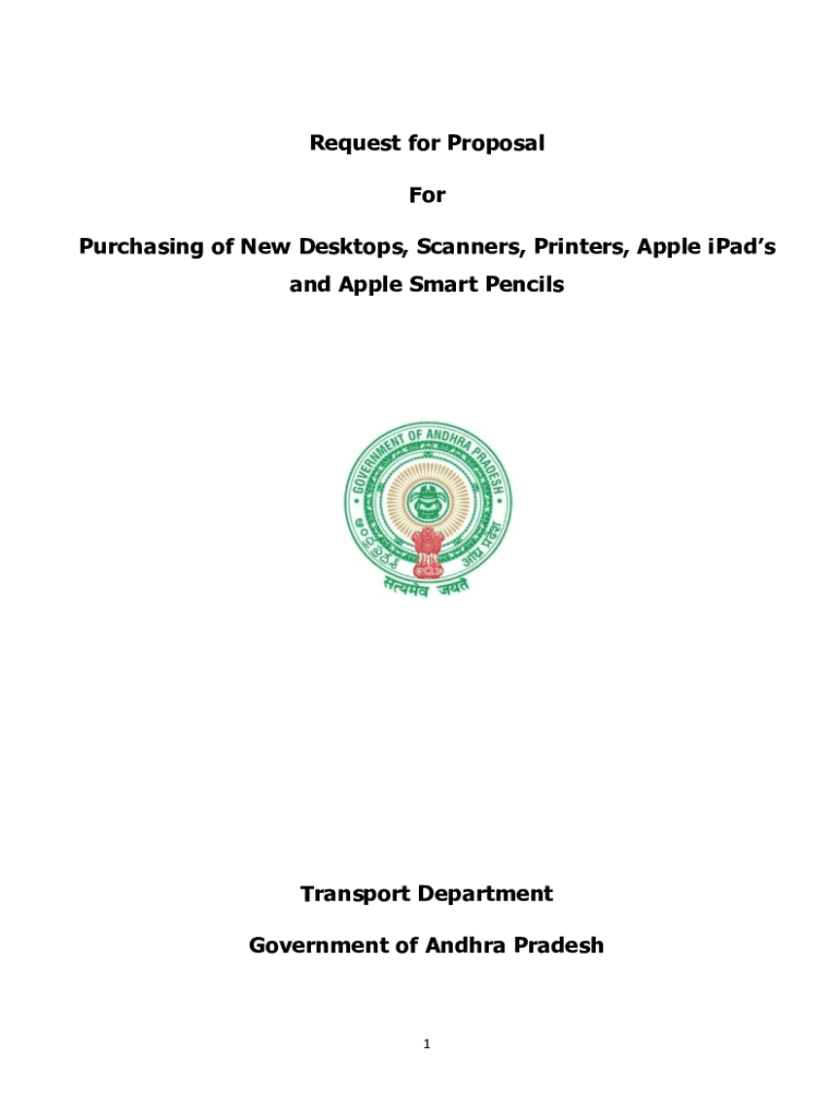 Fillable Online Request for Proposal For Purchasing of New Desktops ...