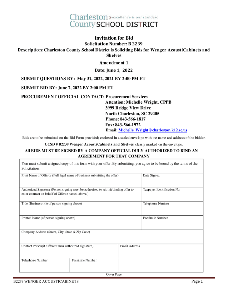 Fillable Online Invitation for Bid - Solicitation Number: B2202 Fax ...